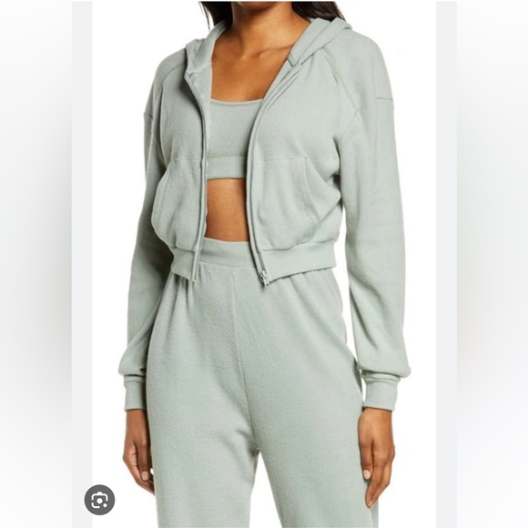 SKIMS | Pants & Jumpsuits | Skims Light Green Waffle Pant Set | Poshmark